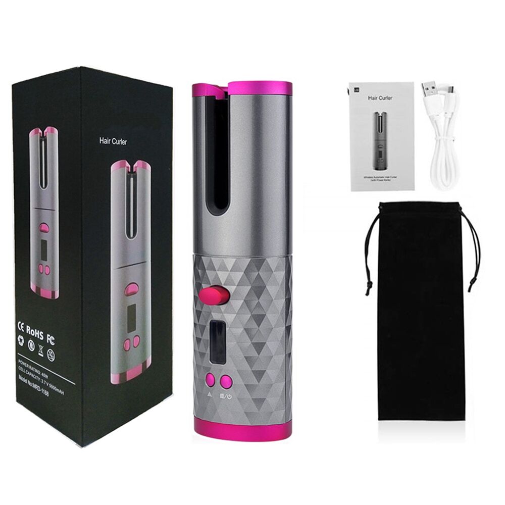 USB Cordless Hair Curler Wireless Curling Iron Hai... – Vicedeal