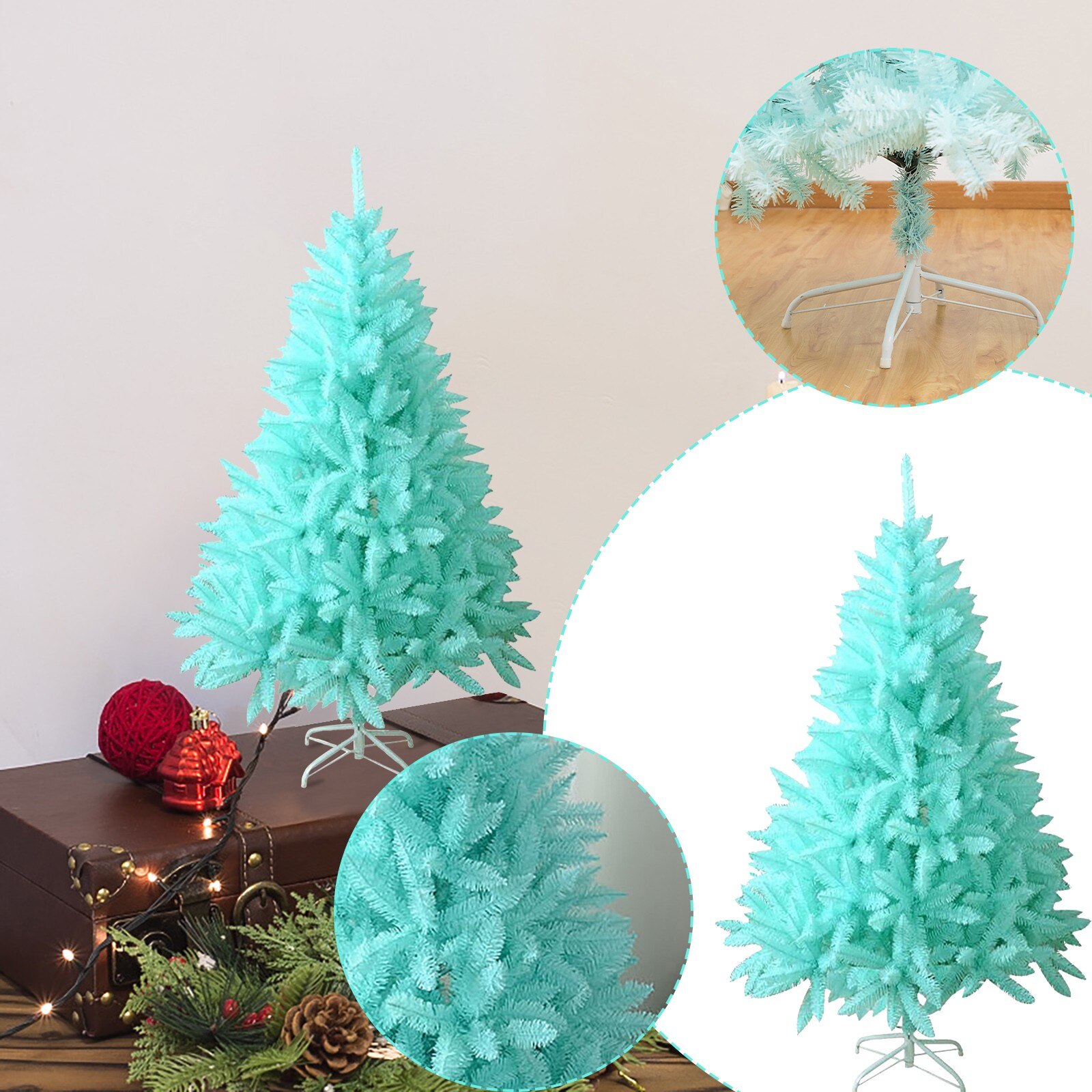 30cm Mini Christmas Tree Blue Diy Christmas Decora... – Grandado
