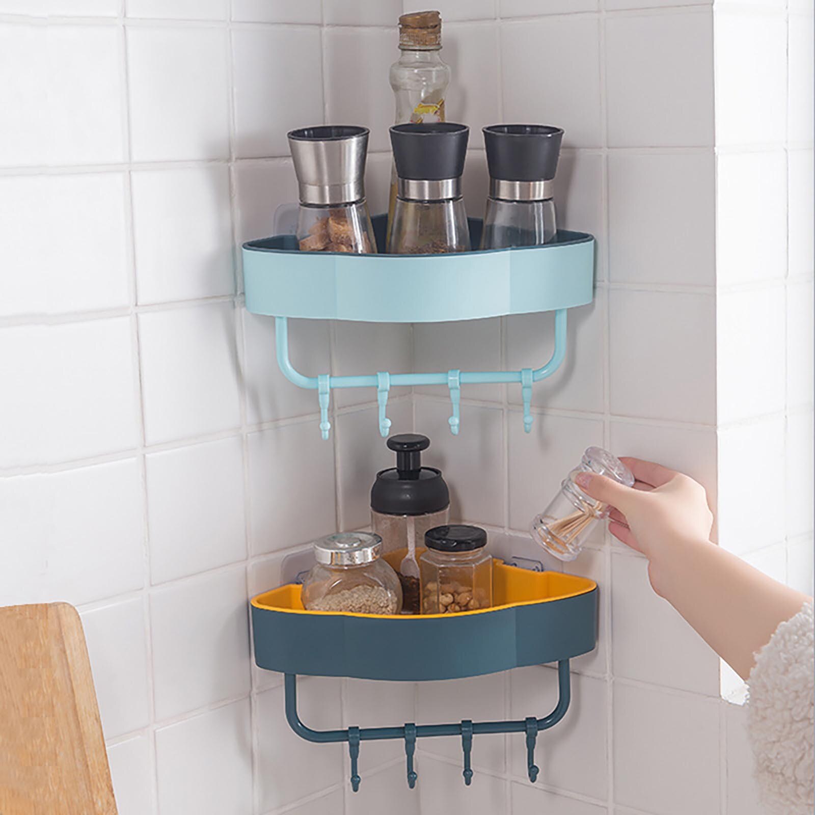Bathroom Shower Kitchen Caddy Shelf Corner Bath Wa... – Vicedeal