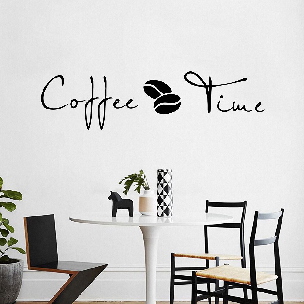 Coffee Time Wall Stickers Modern Cafe Art Decal Ki... – Vicedeal