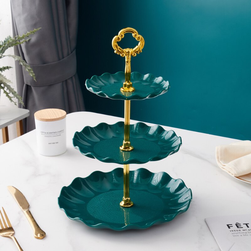 Plastic Fruit Plate Three-tier Food Storage Tray W... – Vicedeal