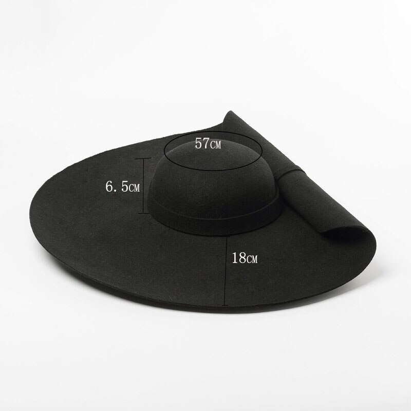 Höst och vinter svart hatt curling stor topp vinte... – Grandado