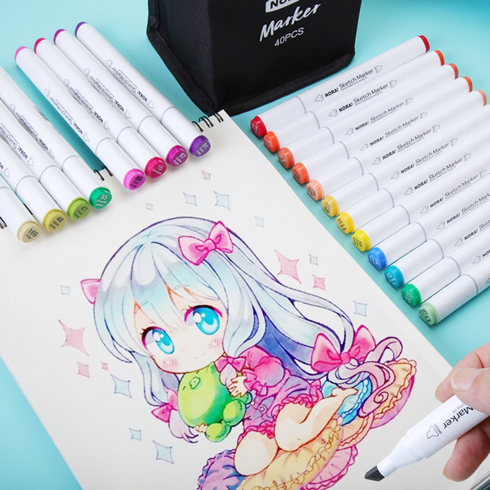 30/40/60/80PCS/set Alcohol Markers Set Double Tipp... – Grandado