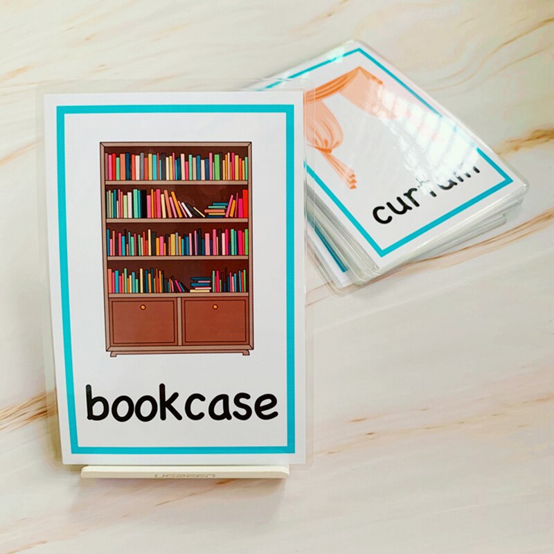 24pcs English Cognitive Flash Card Cartoon Furnitu... – Vicedeal