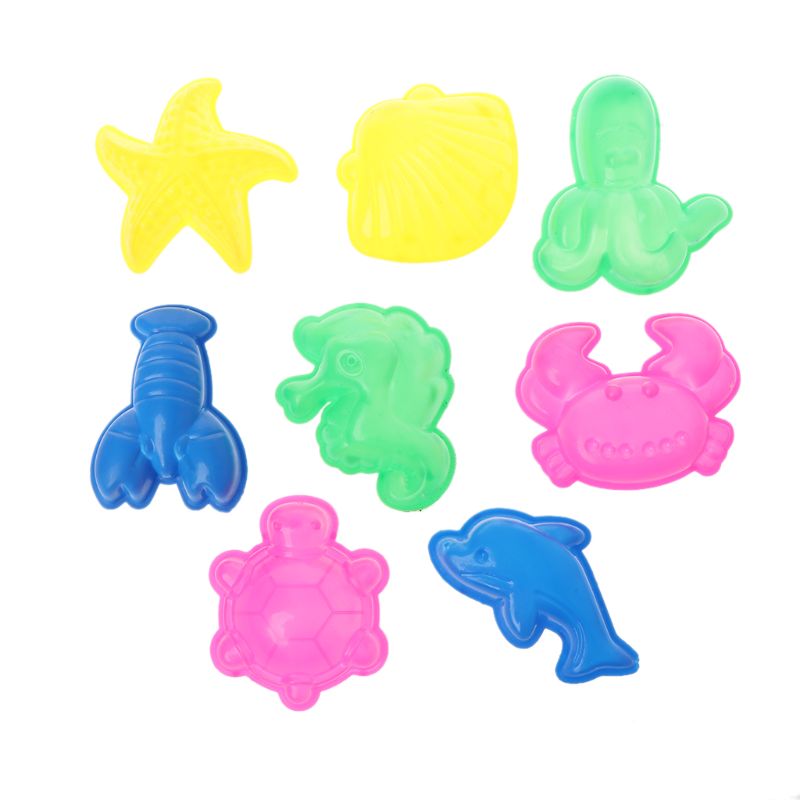 8PCS Sea Animals Sand Clay Tool Beach Toys Modelin... – Grandado
