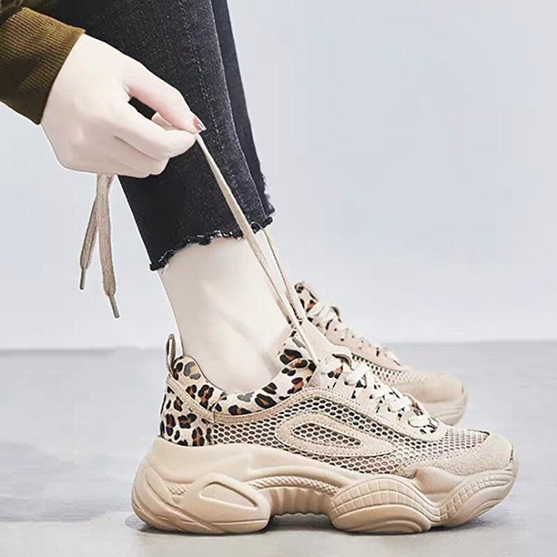 Women Sneakers Cheap Leopard Retro Running Shoes G... – Grandado