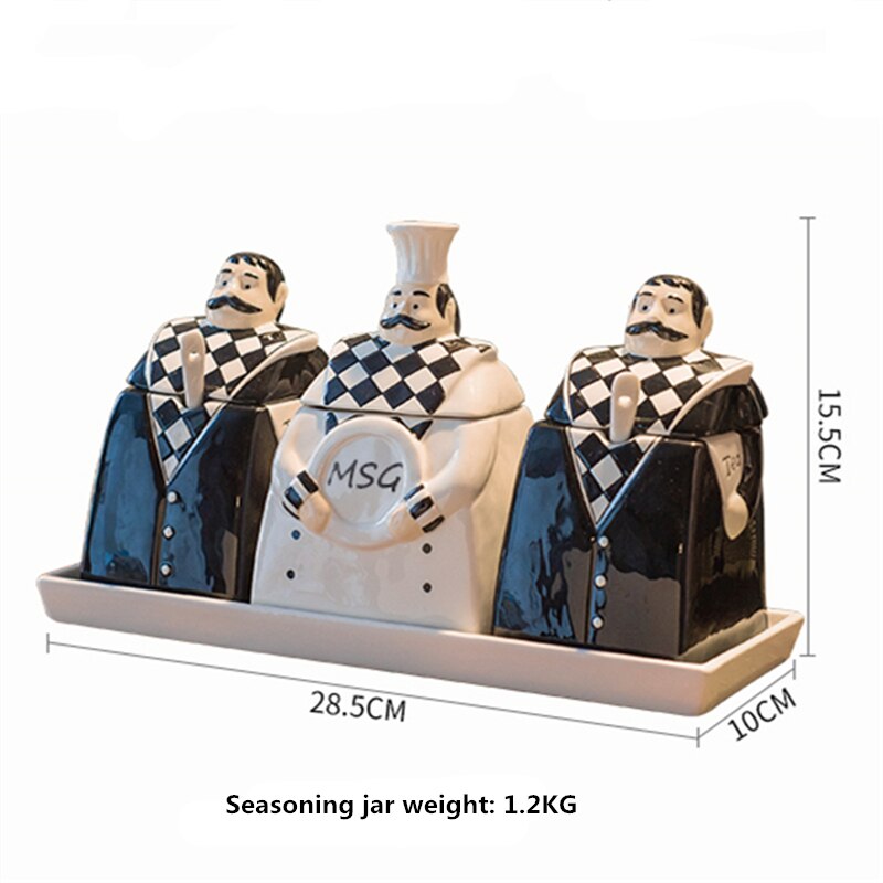 Ceramic flavoring tank set home kitchen condiments... – Grandado