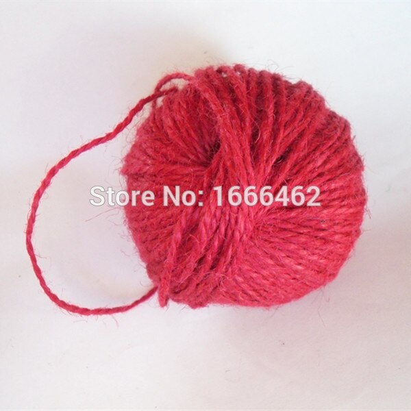 1-1.5mm *50m/Roll Hemp Rope Red Color Sisal Cord J... – Grandado