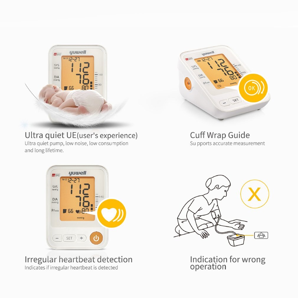 YE650D Arm Blood Sphygmomanometer Monitor LCD Digi... – Grandado