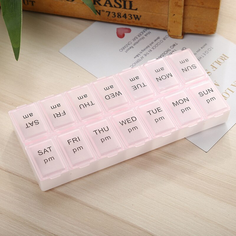 14 Grids 7 Days Weekly Pill Case Medicine Tablet D... – Grandado