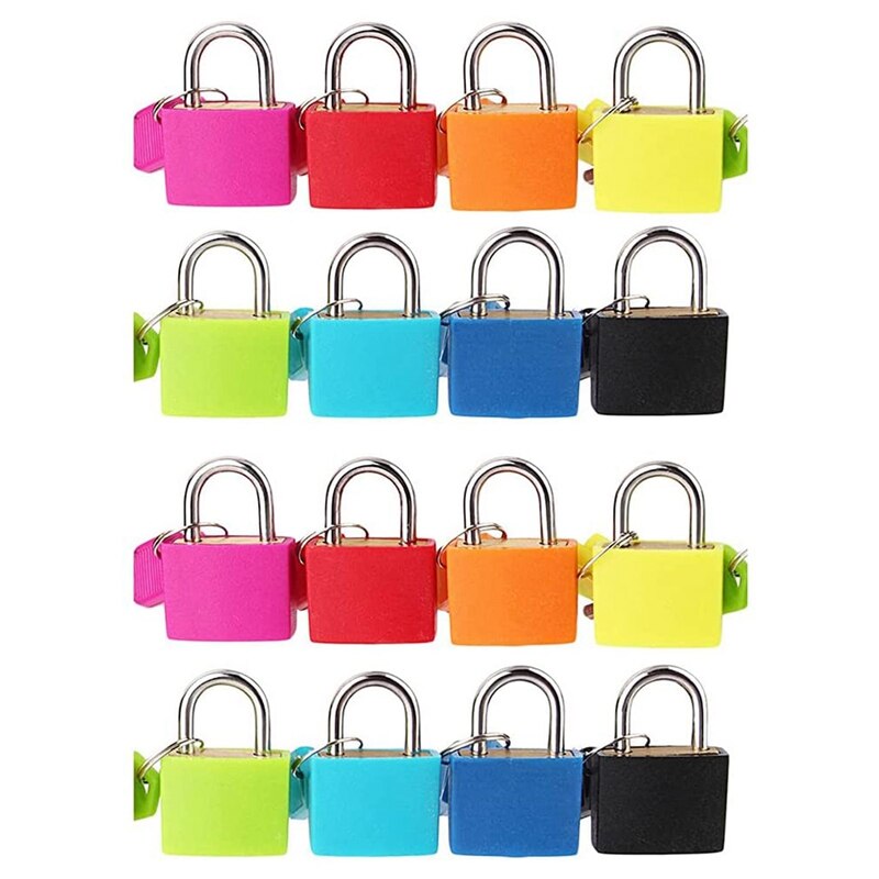 16 Pcs Suitcase Lock with Keys Small Locks Colored... – Vicedeal