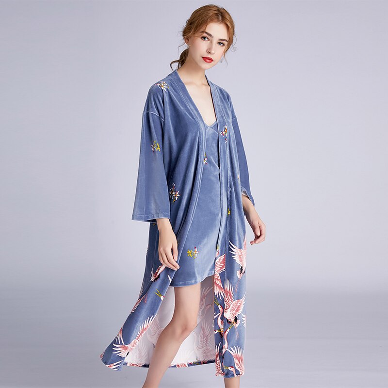 Autumn Spring Fleece Women Bathrobe Mujer Pajamas ... – Vicedeal