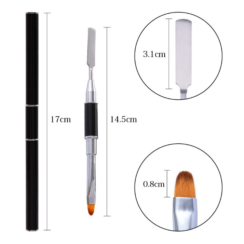 Double Side Nail Art Brush Spatula Poly Gel Pen Ma... – Vicedeal