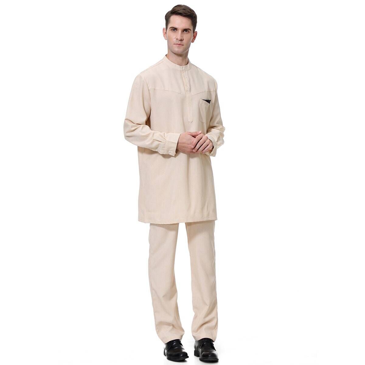 Muslim 2pcs Men Traje Arabe Pakistan Mens Clothing... – Grandado