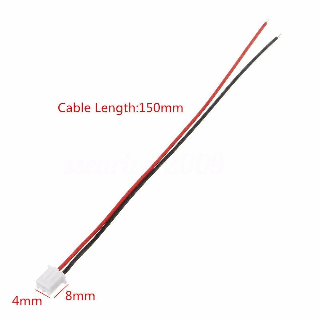 10 Set 2 Pin Mini Micro JST XH2.54mm 24AWG Connect... – Grandado