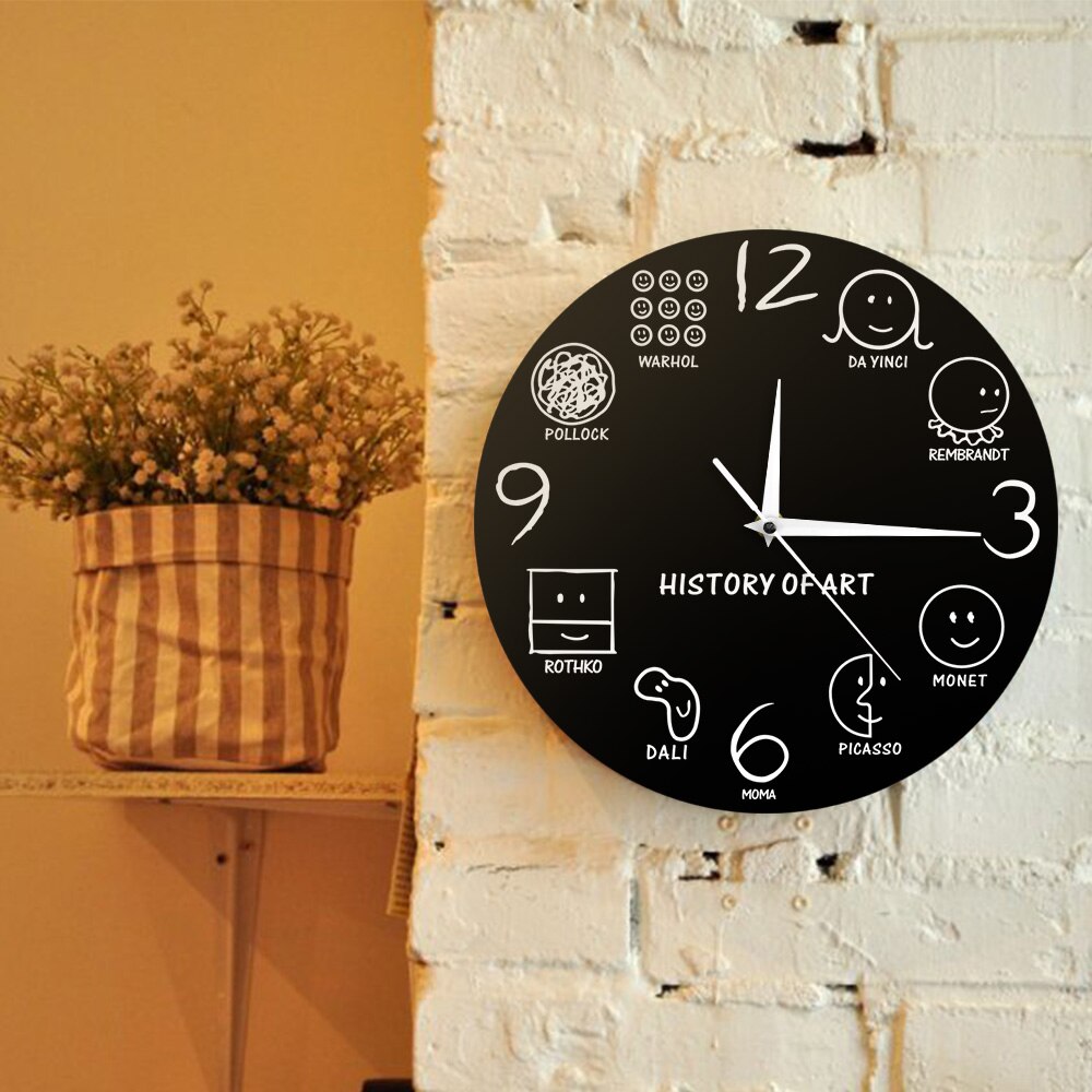 History Of Art Vintage Wall Clock Da Vinci Picasso... – Vicedeal