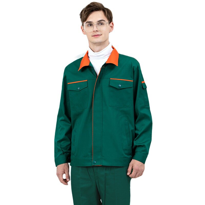 Green Work Clothes Set Men Women Jacket+Pants Fact... – Vicedeal