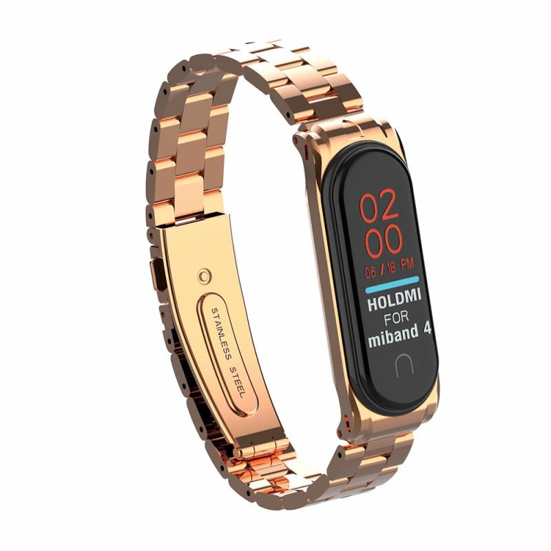 Strap For Xiaomi Mi Band 3 4 Strap Wrist Metal Bra... – Grandado