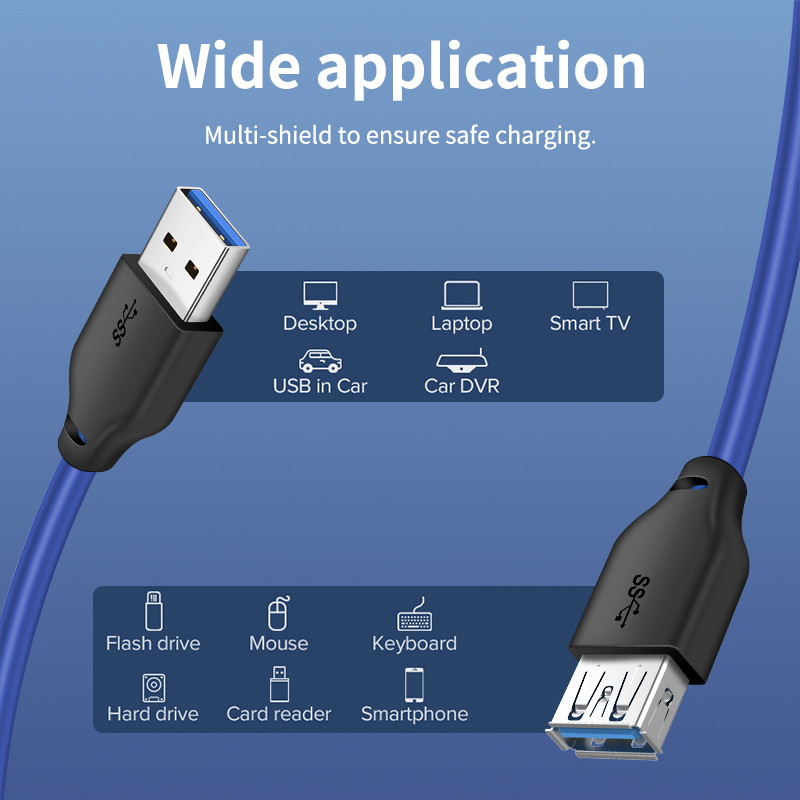 CABLETIME USB 3.0 High Speed Extension Cable 5Gbps... – Vicedeal