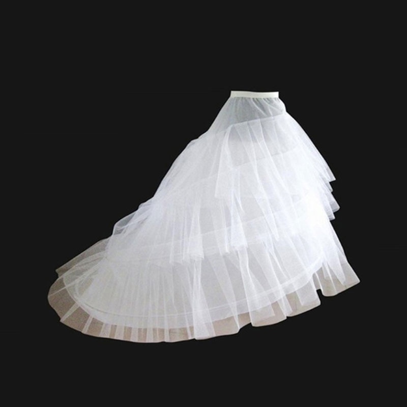 2 Crinoline 3 Layer Yarn White Petticoat for Long ... – Vicedeal