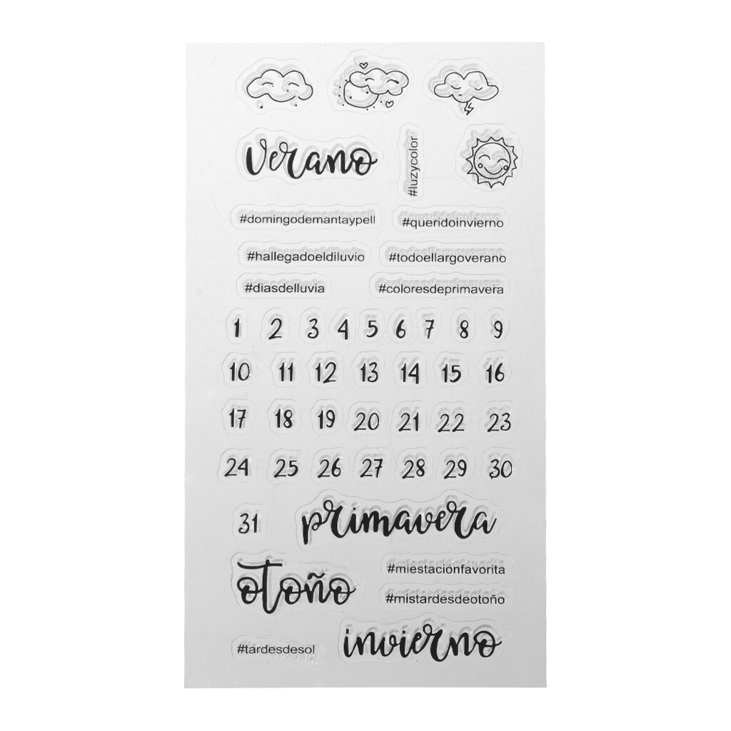 Sello de sello de silicona con calendario Meteorol... – Grandado