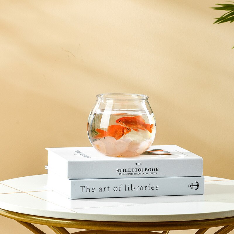 1PC PET fish tank transparent desk decoration fish... – Grandado