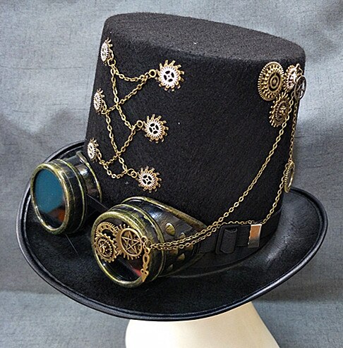 Vintage Steampunk Gear Top Hat Gothic Sunglasses G... – Grandado