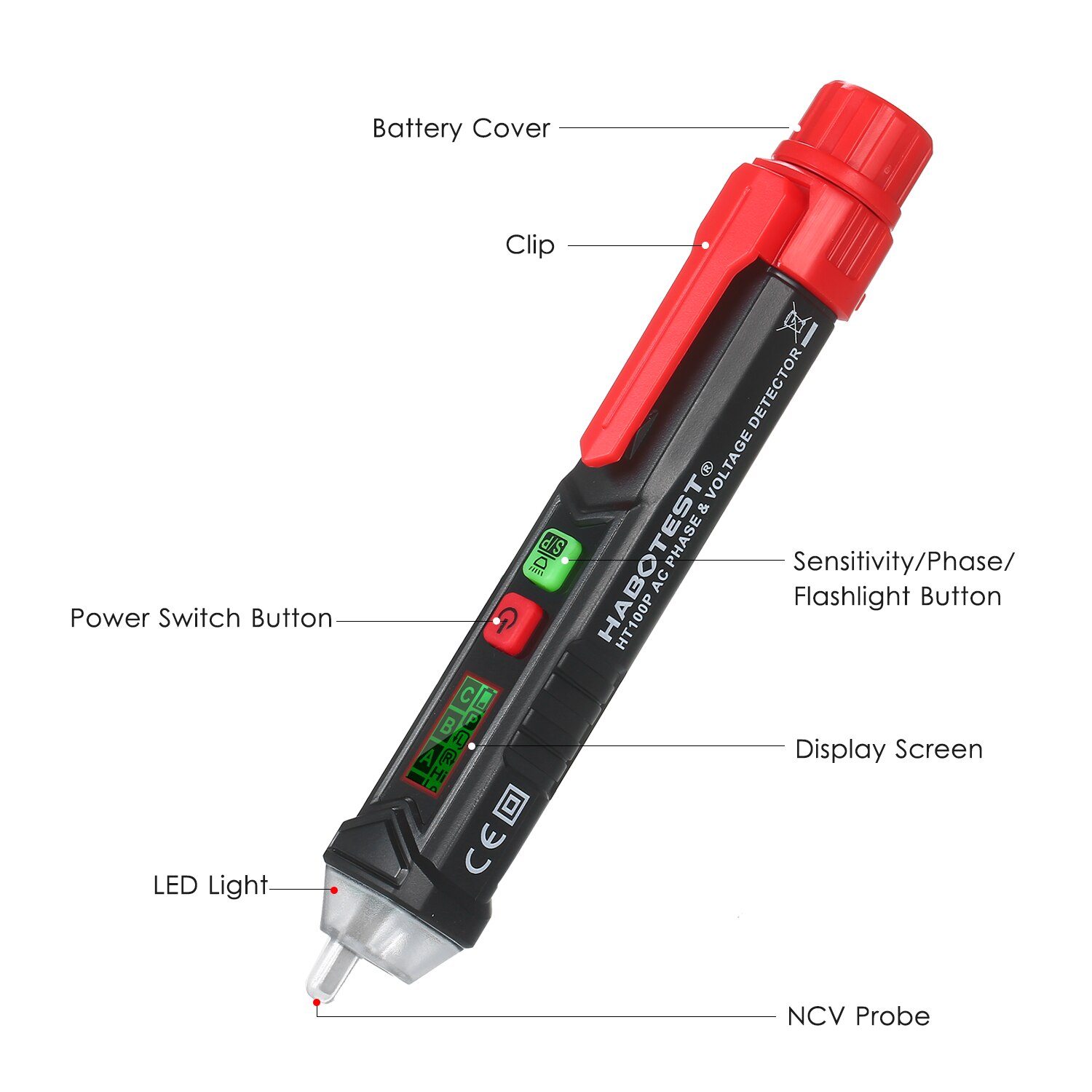 HABOTEST – crayon de Test sans contact HT100P, tes... – Grandado