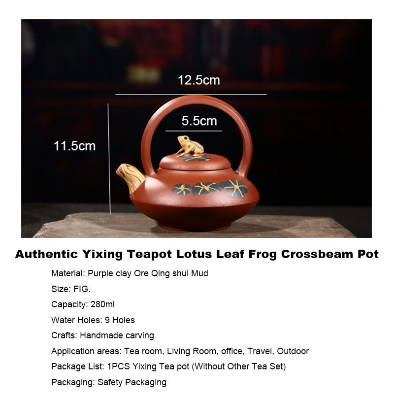 280cc Authentic Yixing Teapot Lotus Leaf Frog Cros... – Vicedeal