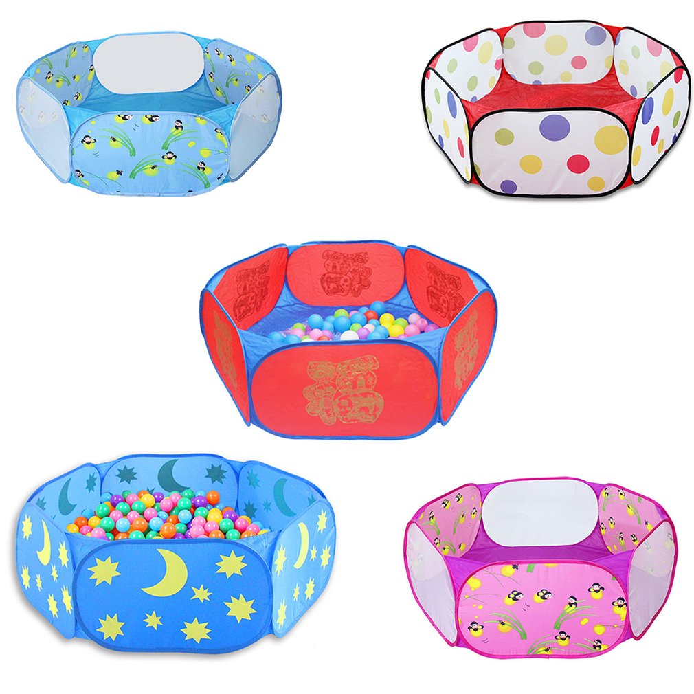 Foldable Baby Playpen Hexagon Glowworm Balls Pool ... – Grandado