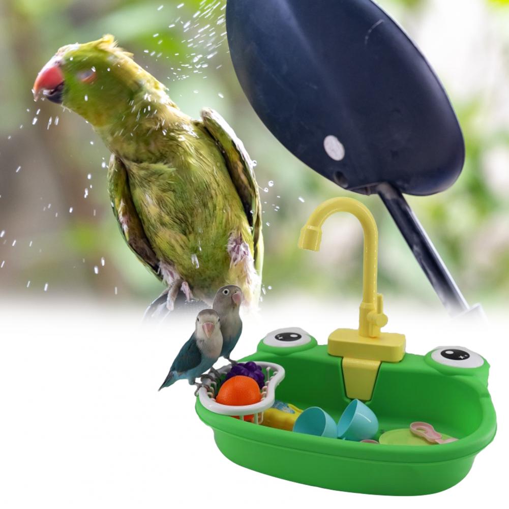 Draagbare Nuttig Papegaai Automatische Vogel Douch... – Vicedeal