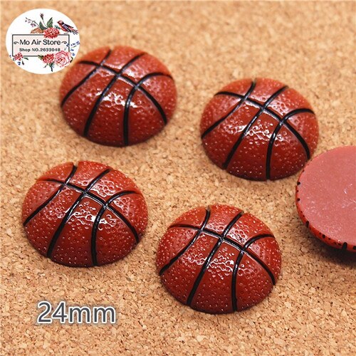 10pcs Resin football basketball sports flat back C... – Grandado