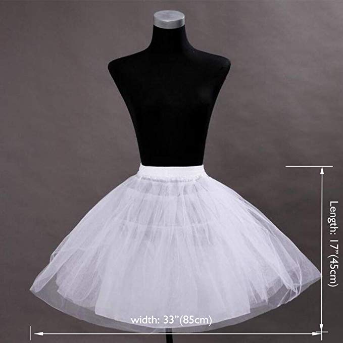 Bruiloft accessoires petticoat witte tule korte kn... – Grandado