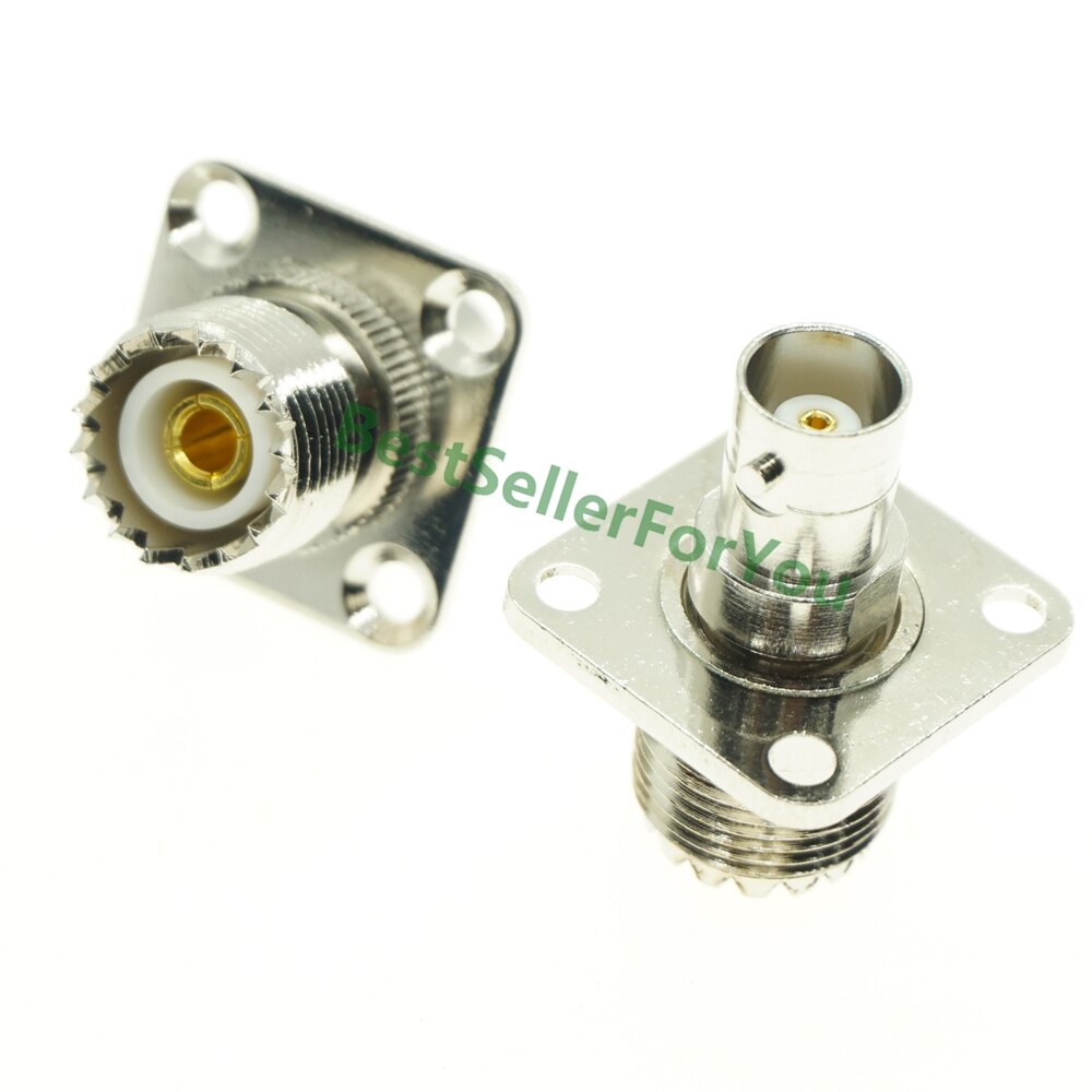 UHF female SO239 to BNC female flange panel mount ... – Grandado