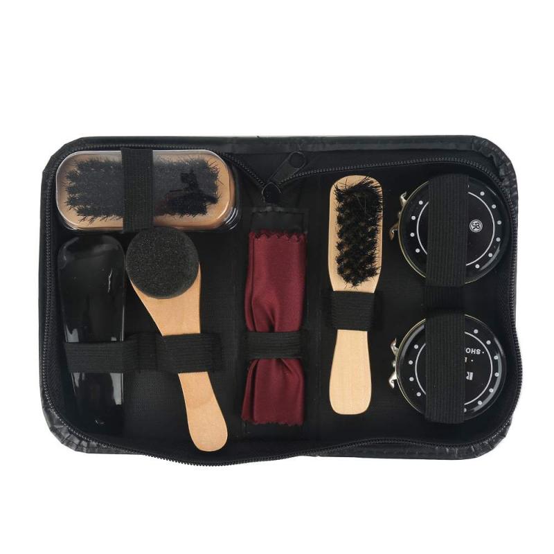 8Pcs/Set Shoe Care Kit Brush Polish Shine Shoe Car... – Grandado