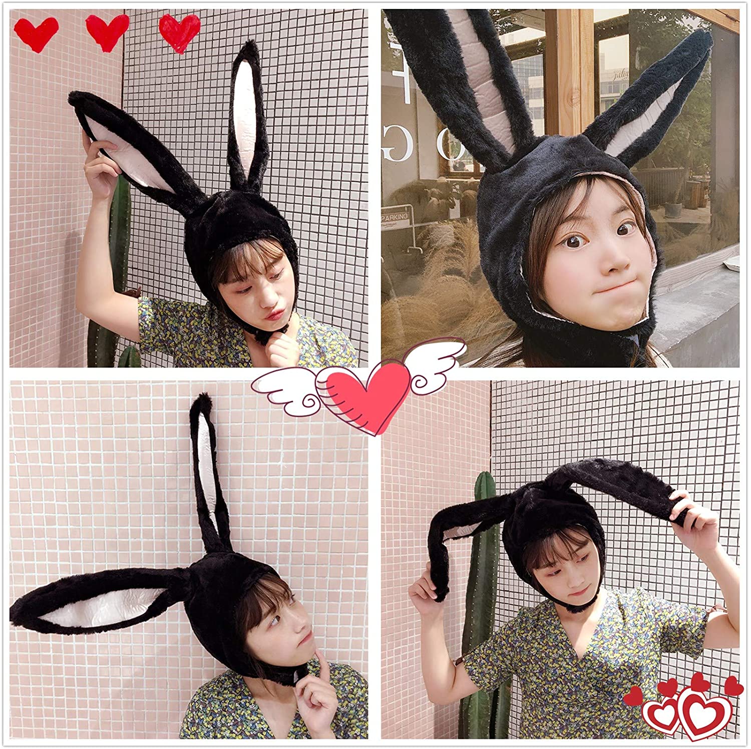 Black Easter Bunny Hat Cute Rabbit Ears Costume Fu... – Vicedeal