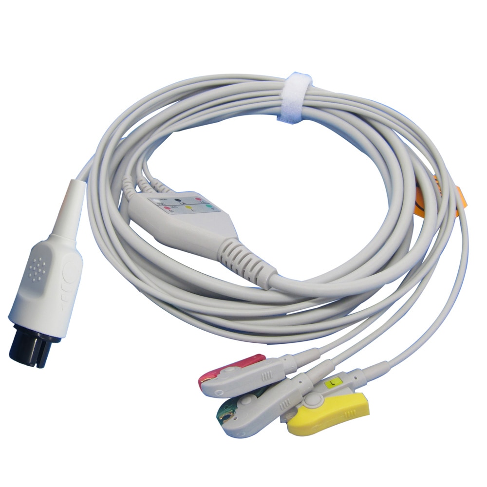 bionet ecg cable 6pin 5 lead 3 lead ecg cable and ... – Vicedeal