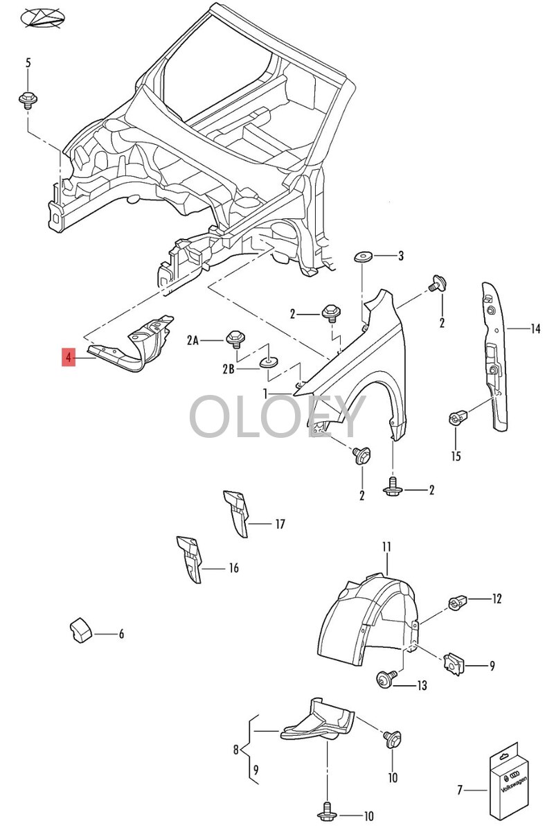 Fender bracket Fender fixing bracket Left 1K5 821 ... – Grandado