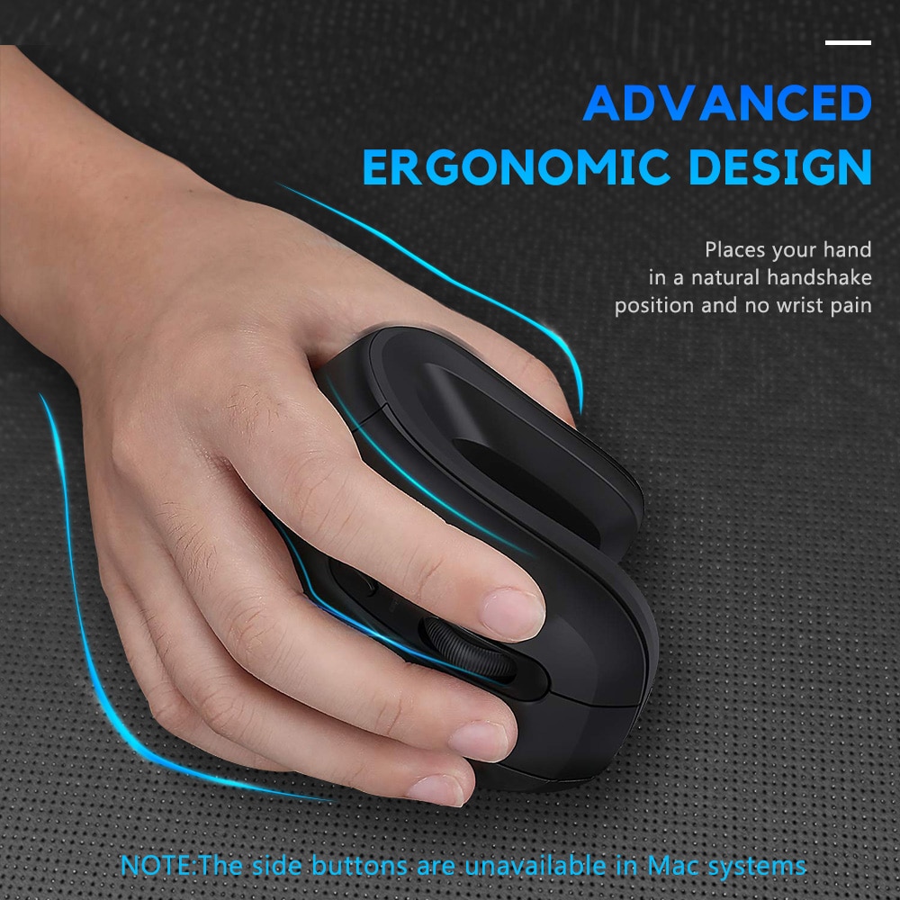 DAREU Ergonomic Vertical Wireless Mouse 2.4Ghz Opt... – Grandado