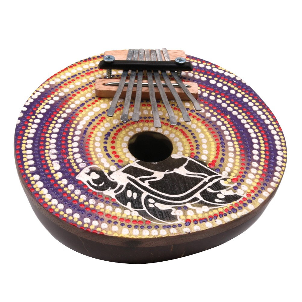Shell Painted Kalimba 7 Keys Thumb Piano Random Pa... – Grandado