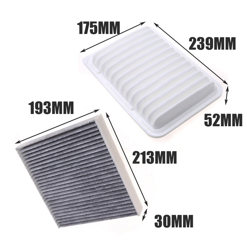Universele 2 Stuks Motor & Cabine A/C Air Filter 8... – Grandado