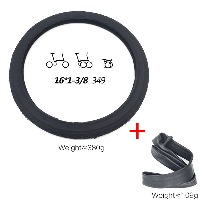 349 bike tires 16*1-3/8 bicycle tire for folding b... – Grandado