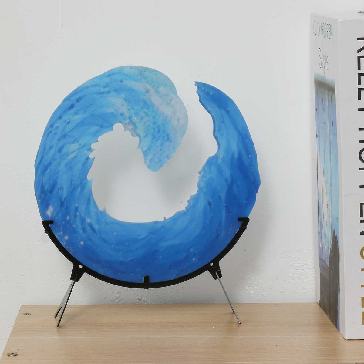 20X20CM Home Decoration Ocean Wave Fused Glass Scu... – Vicedeal