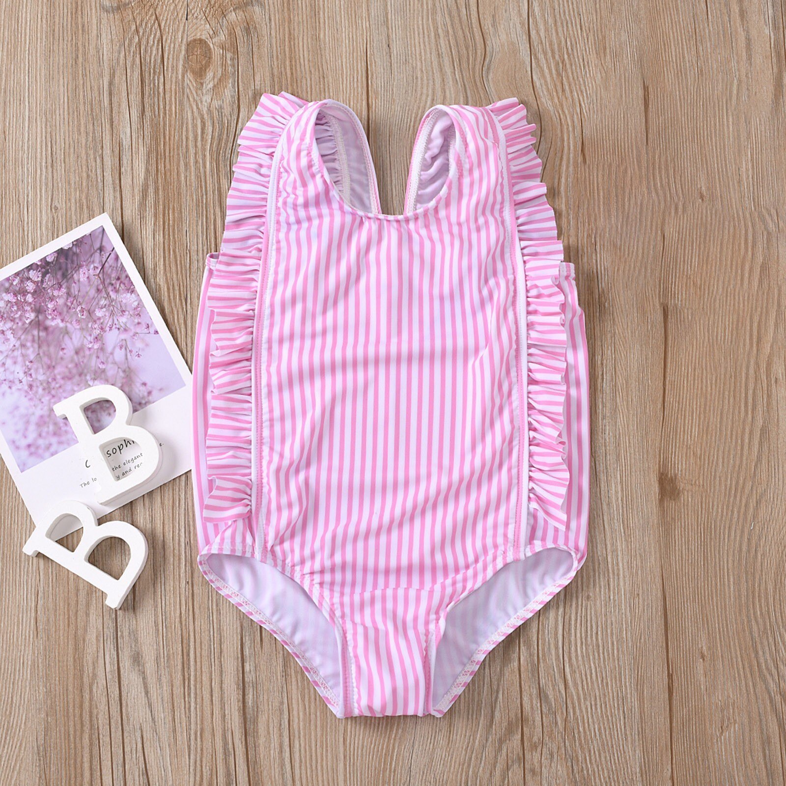 Striped Print Girls Swimwear Summer Baby Kids Girl... – Vicedeal