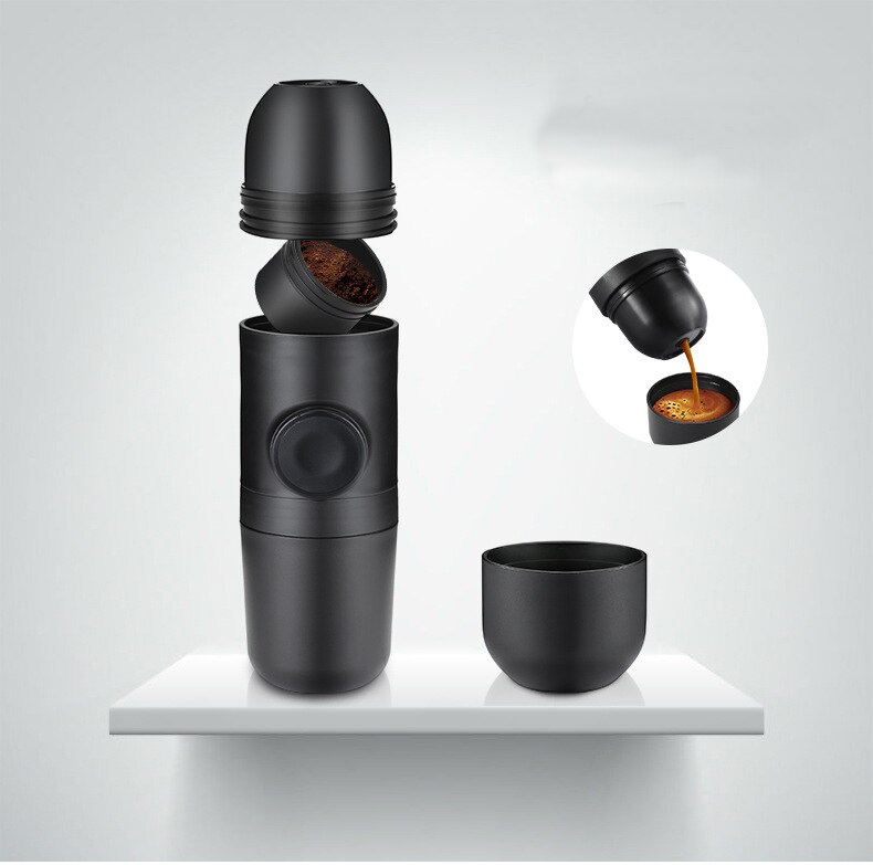 Mini Coffee Machine Manual Coffee Maker Portable P... – Grandado