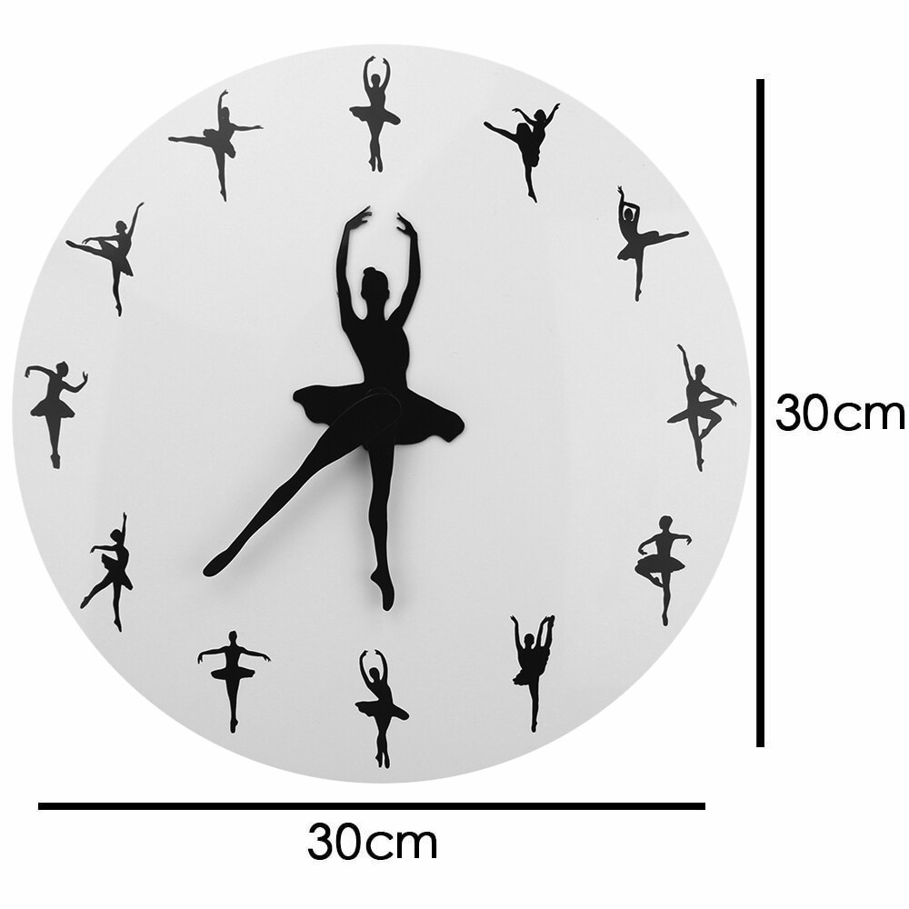 Ballet Time Wall Clock Ballerina Wall Clock Yoga P... – Grandado