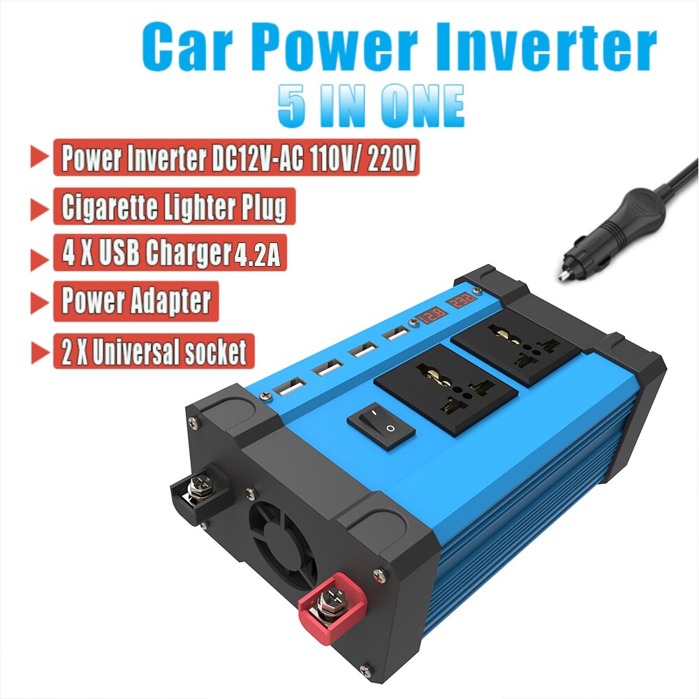 4000W Auto Omvormer 12 V 220V 110V Dc Naar Ac Sola... – Vicedeal