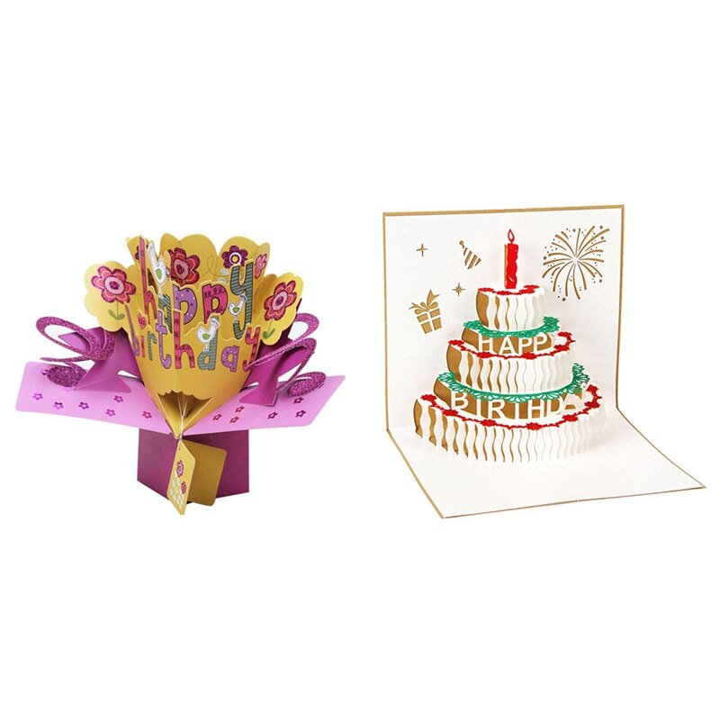 1Pcs Happy Birthday Postcard Greeting Cards Paper ... – Grandado