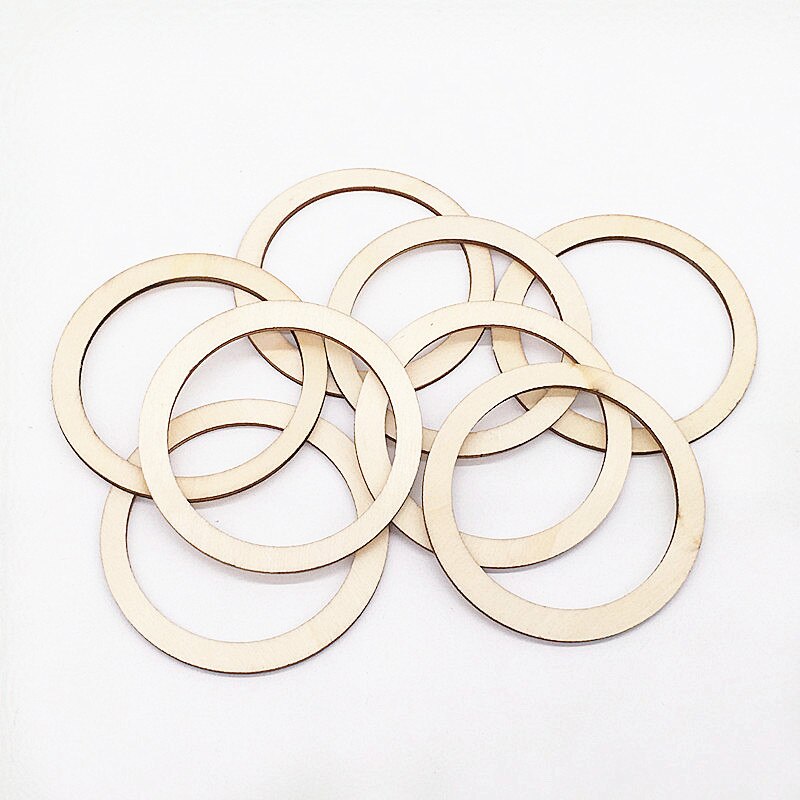 Houten Cirkel Houten Hollow Ronde Stukken Hout Unf... – Grandado