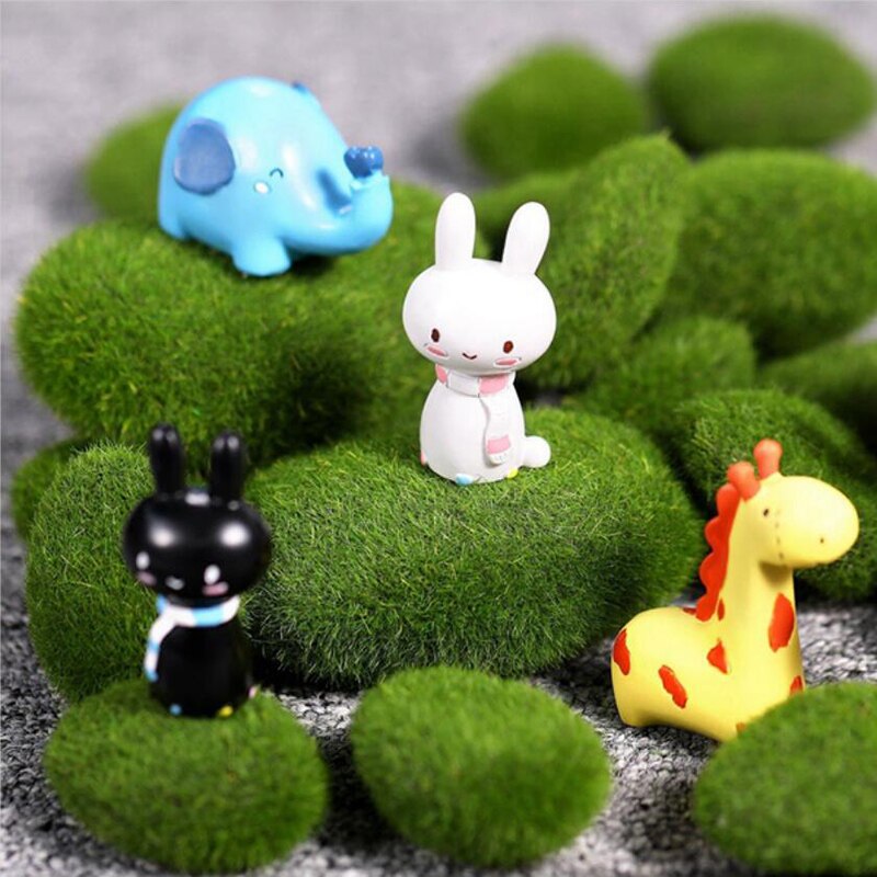 20Pcs 3 Size Artificial Moss Stone Rock Green Moss... – Grandado